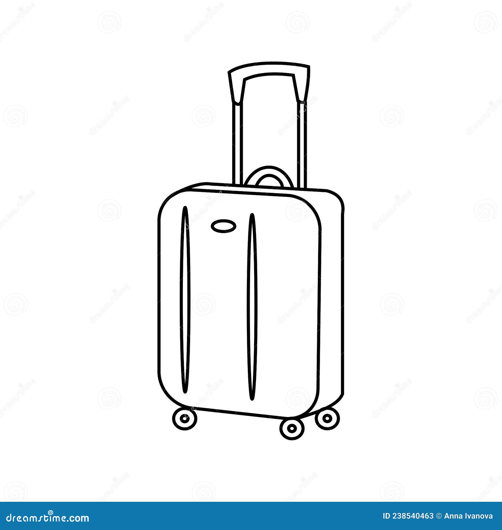 Big Suitcase Icon Outline Vector Illustration Stock Vector ...