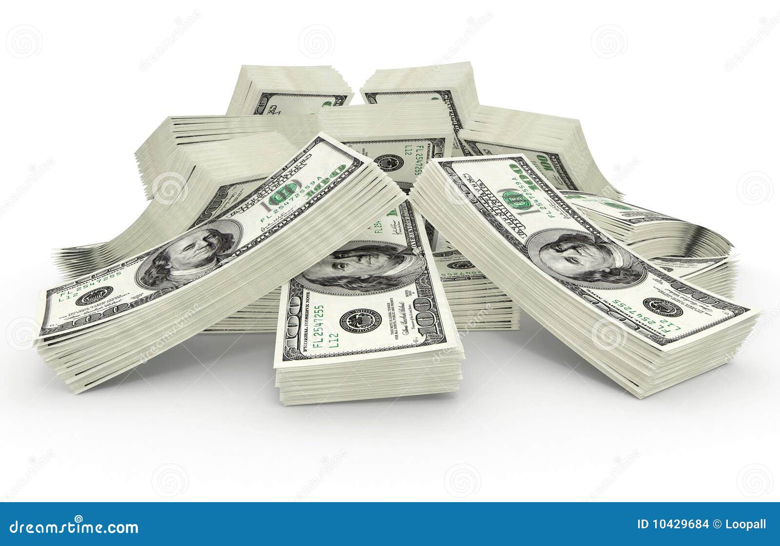 Big sum of money dollars stock illustration. Illustration of pack ...