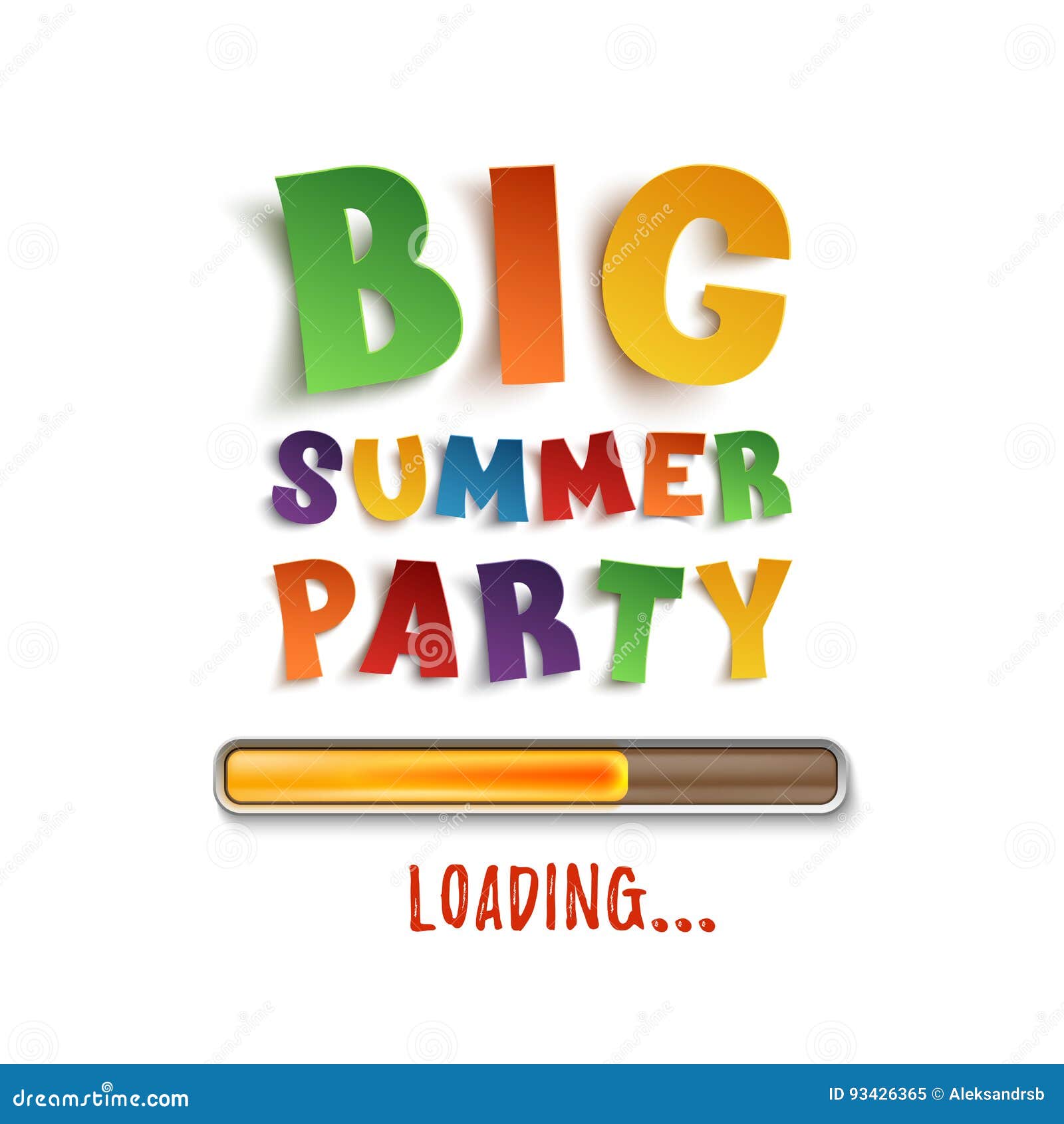 Big Summer Party Loading Poster Stock Illustrations – 4 Big Summer ...