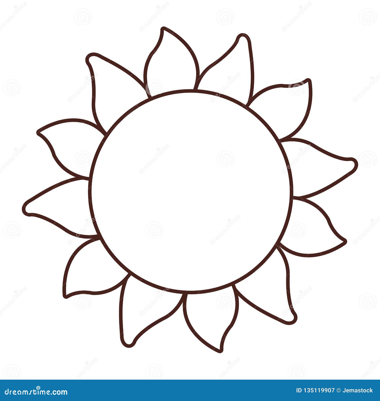 Big sun cartoon stock vector. Illustration of sunny - 135119907