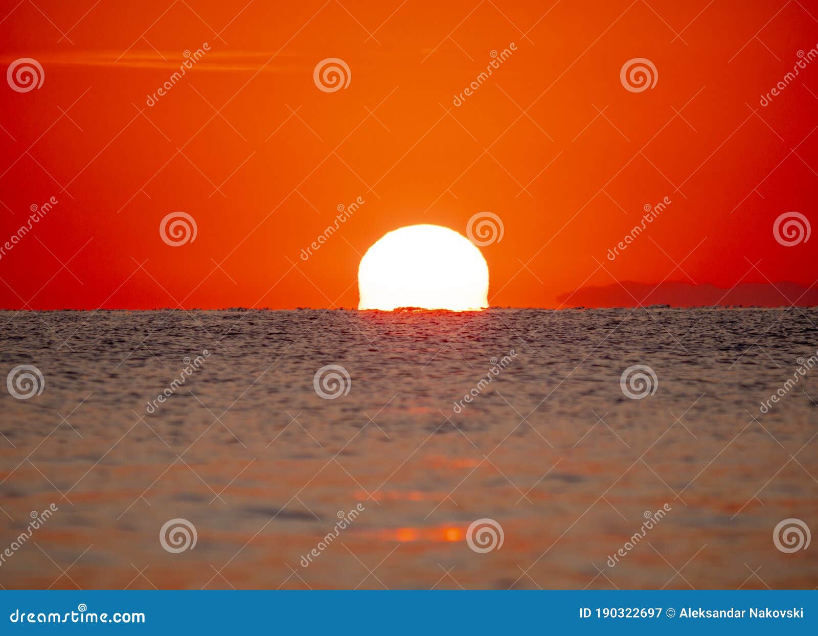 Big sun over sea sunrise stock image. Image of abstract - 190322697