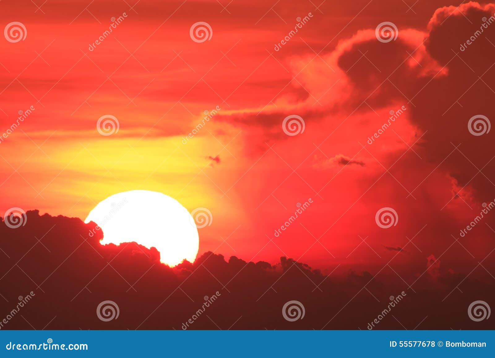 Big Sun on sunset stock photo. Image of abstract, dawn - 55577678