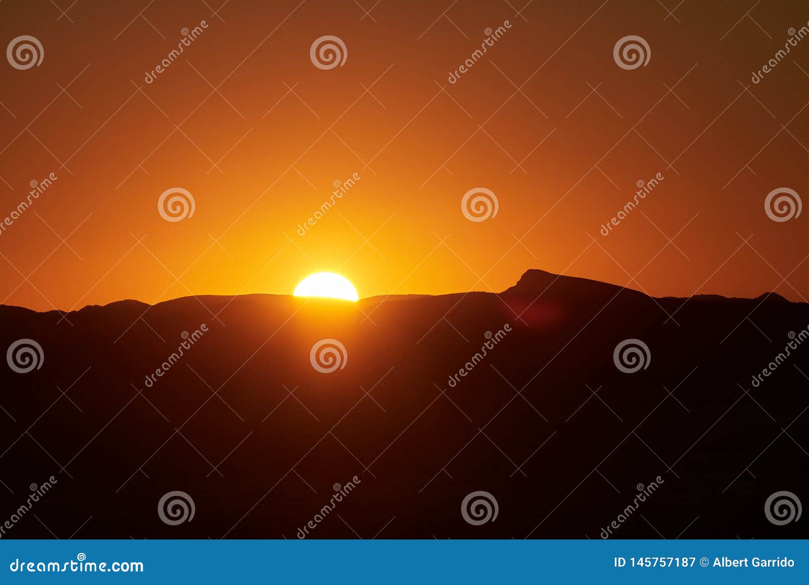 Big Sun To Backlight, Very Magic Stock Image - Image of sunrise, sand ...