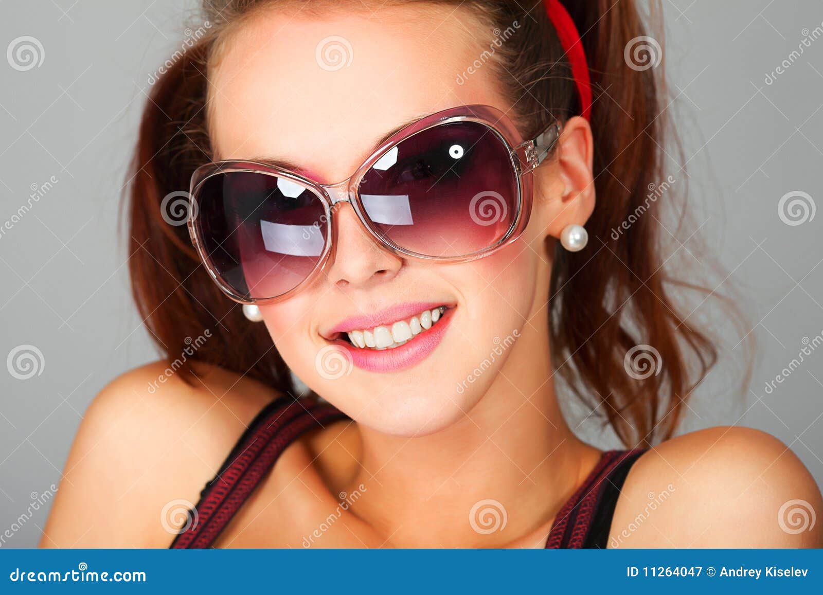 Big sunglasses stock image. Image of beautiful, girl - 11264047