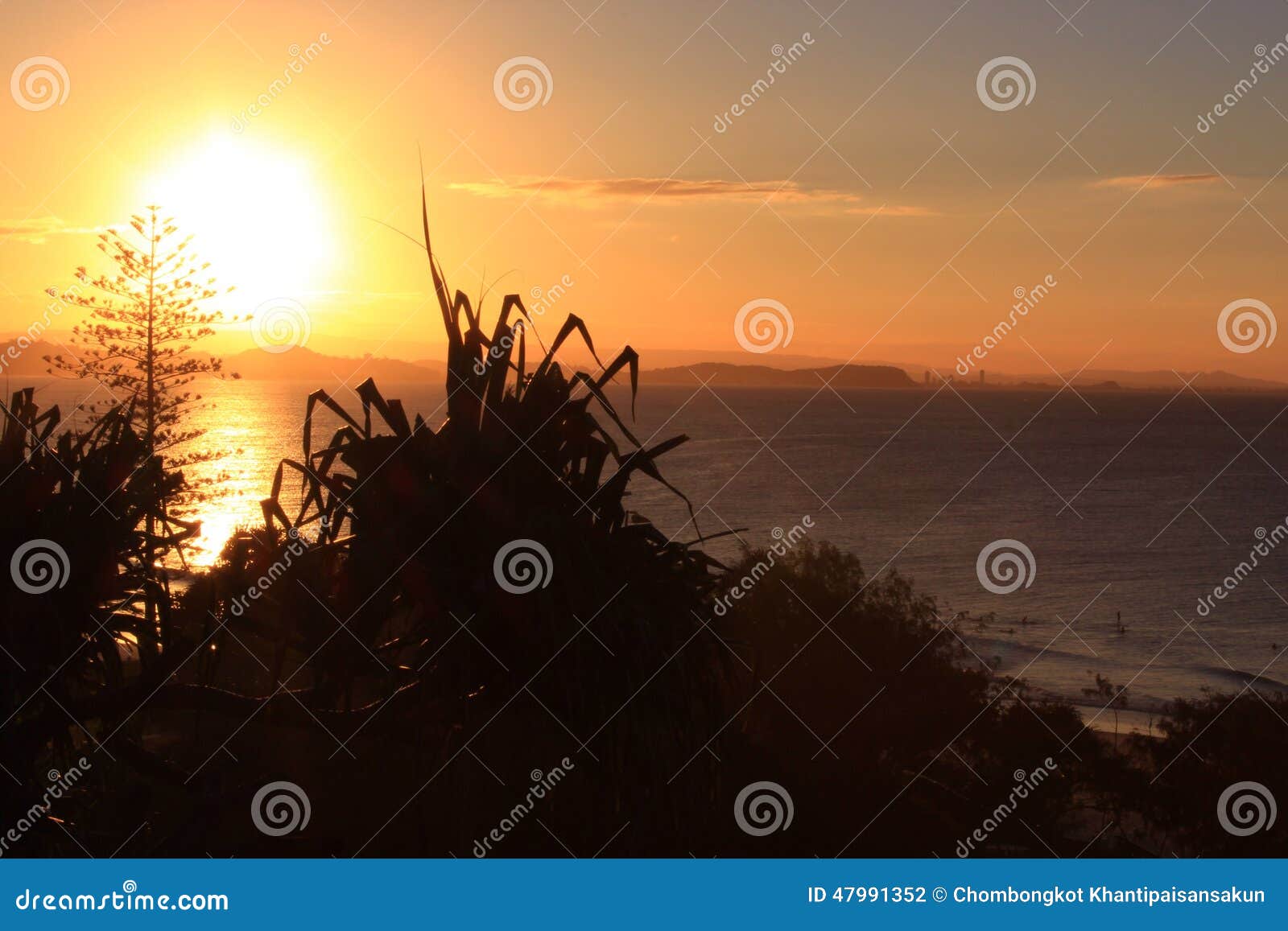 Big sunset stock photo. Image of ocean, horizontal, nature - 47991352