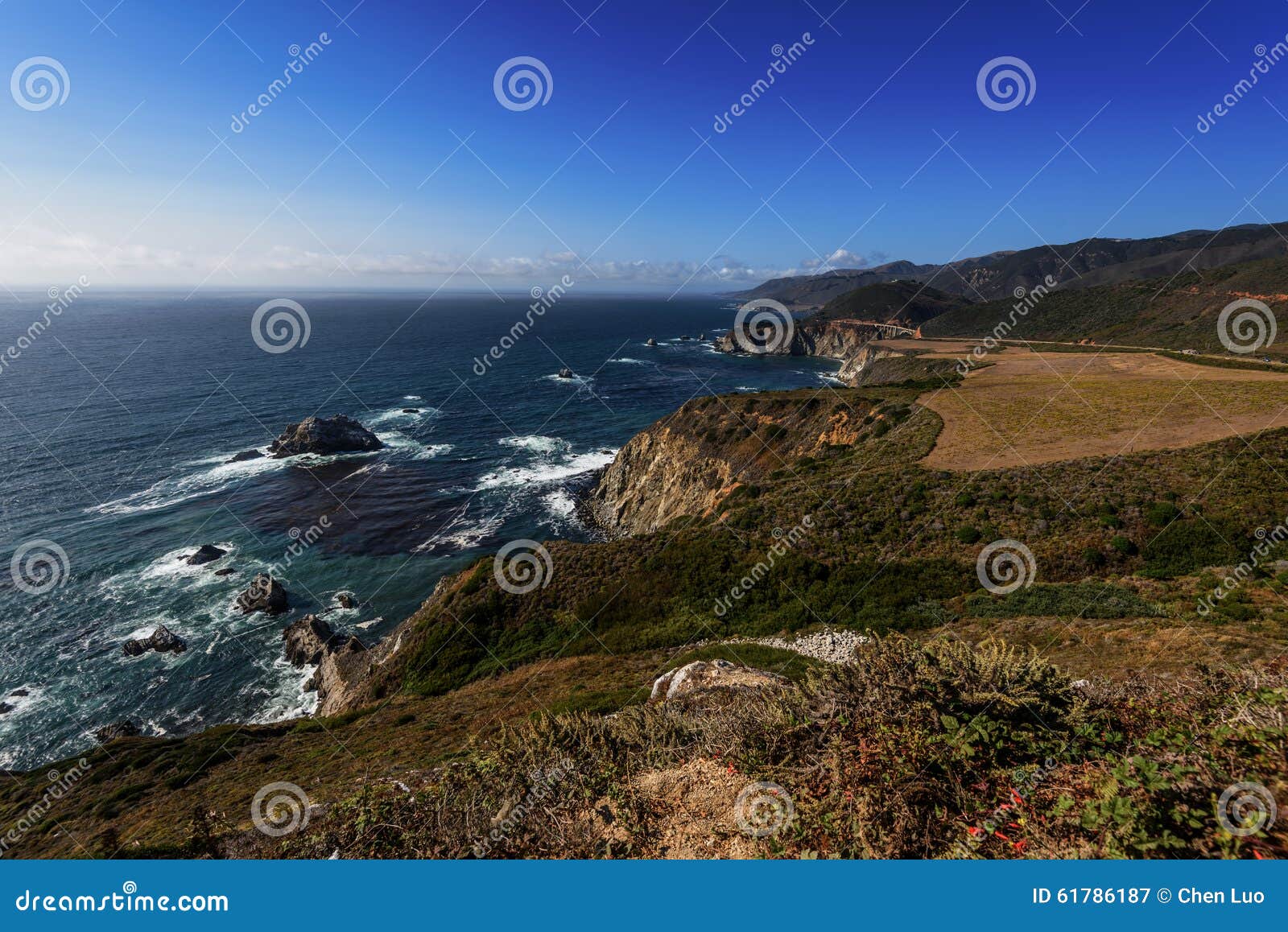 Big Sur California Coast View Stock Image - Image of arty, clarity ...