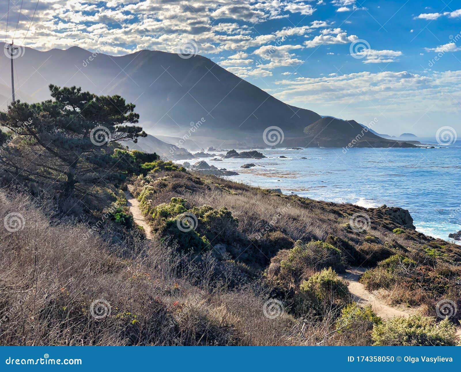 Big Sur, California USA. Coastline Stock Photo - Image of sunset, color ...
