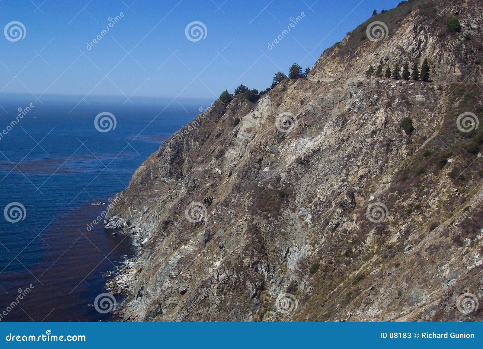 Big Sur Cliff stock image. Image of steep, cilff, vacation - 8183