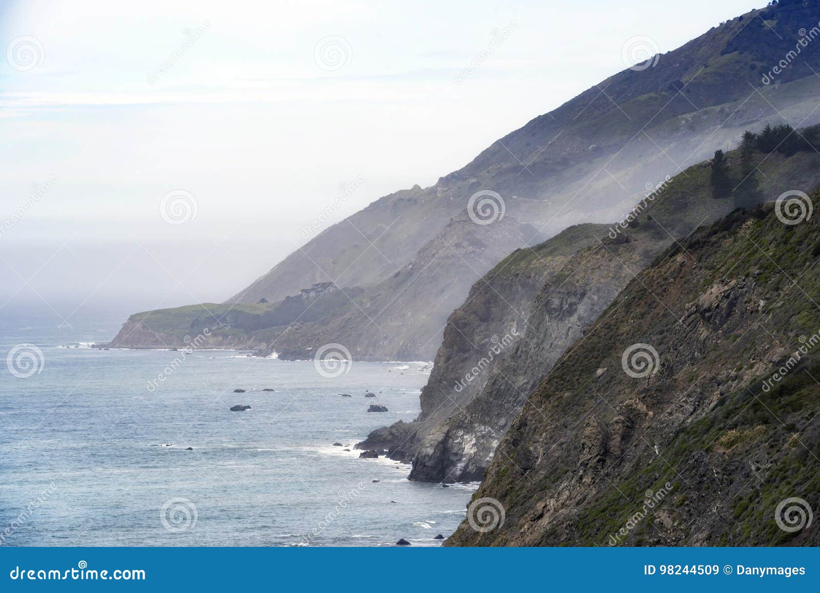 Big sur stock image. Image of outdoor, america, california - 98244509
