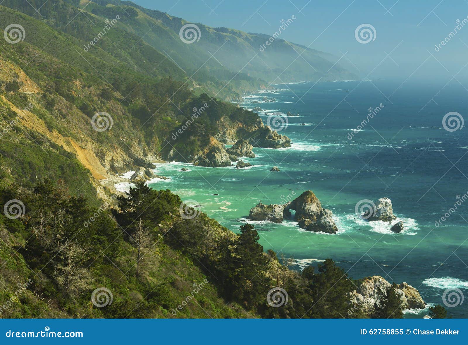 Big Sur stock image. Image of redwoods, seas, scenic - 62758855