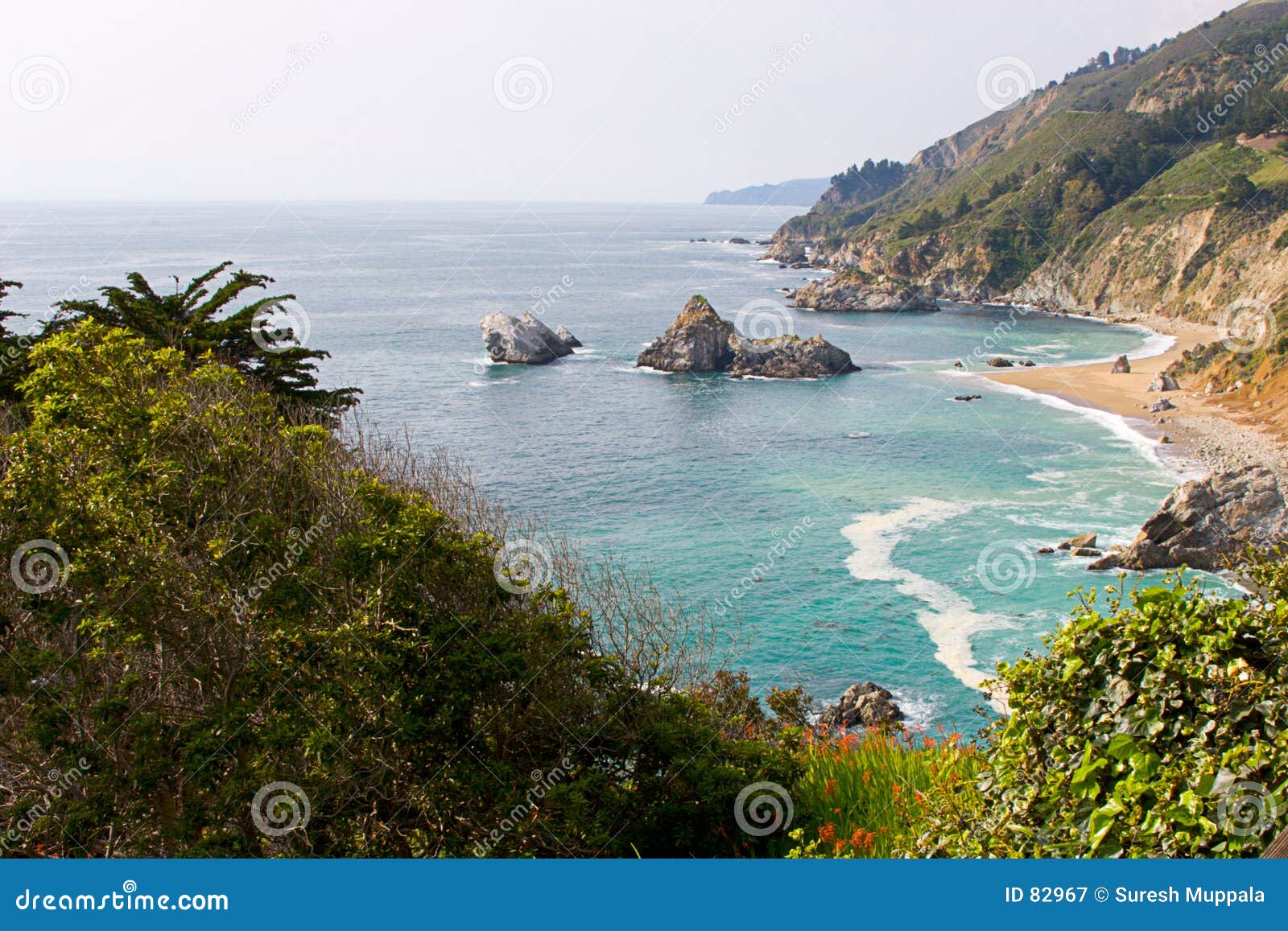 Big Sur coast stock image. Image of rugged, coast, colorful - 82967