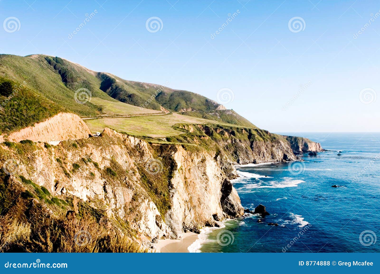 Big Sur at Sunset stock photo. Image of cliff, pacific - 8774888