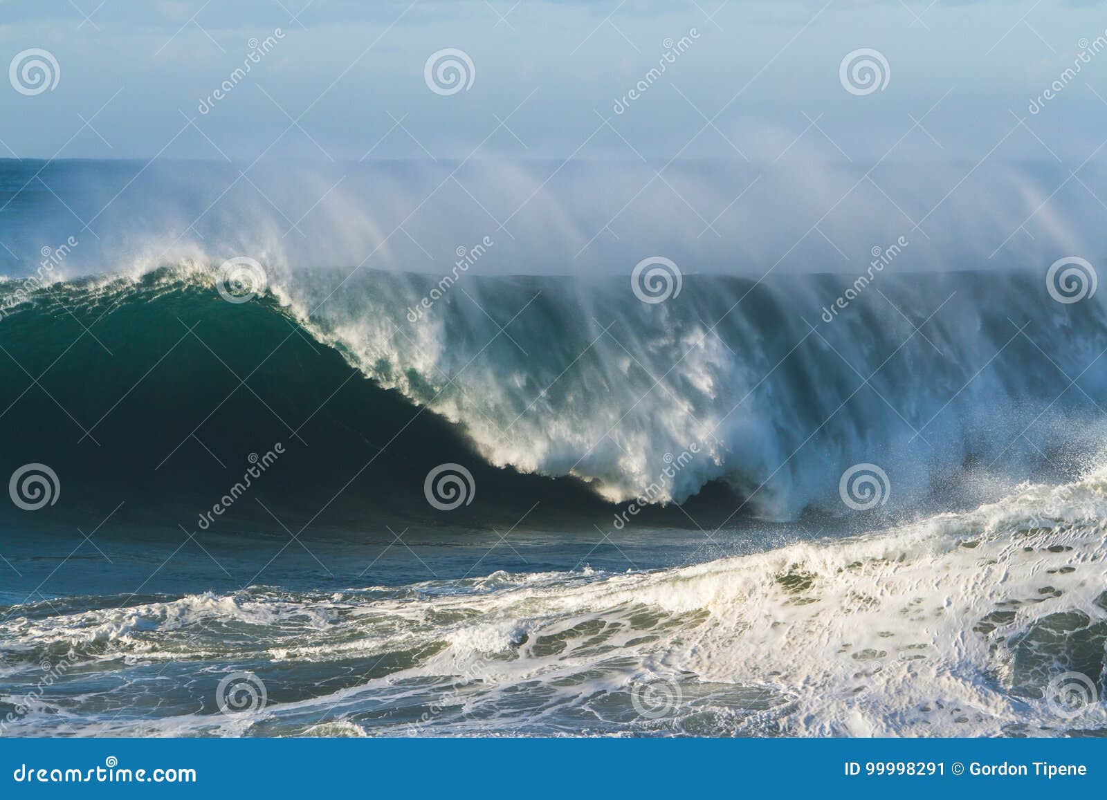 Big Surf Wave Breaking As a Barrel Stock Image - Image of nature, power ...
