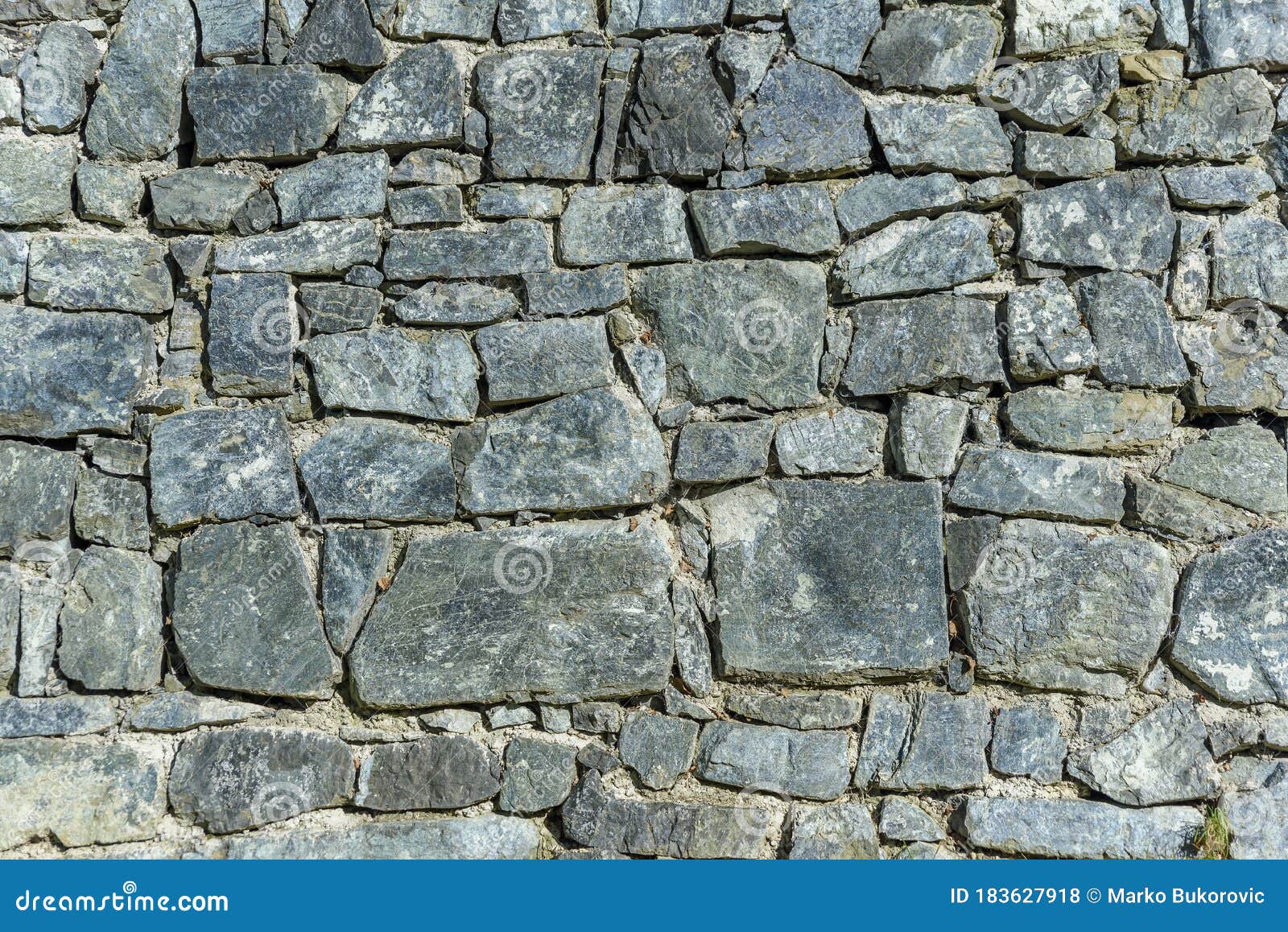 Big Surface Decorative Uneven Cracked Real Stone Wall Surface Stock ...