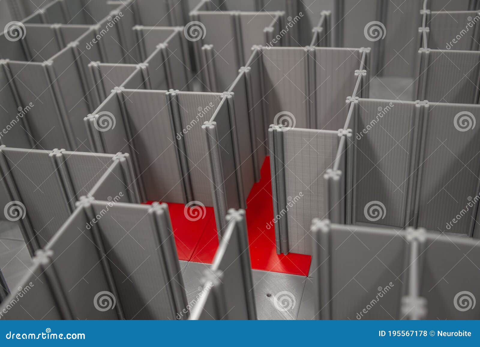 Big Surreal Plastic Labyrinth Made with 3D Printer for Lab Experiments ...