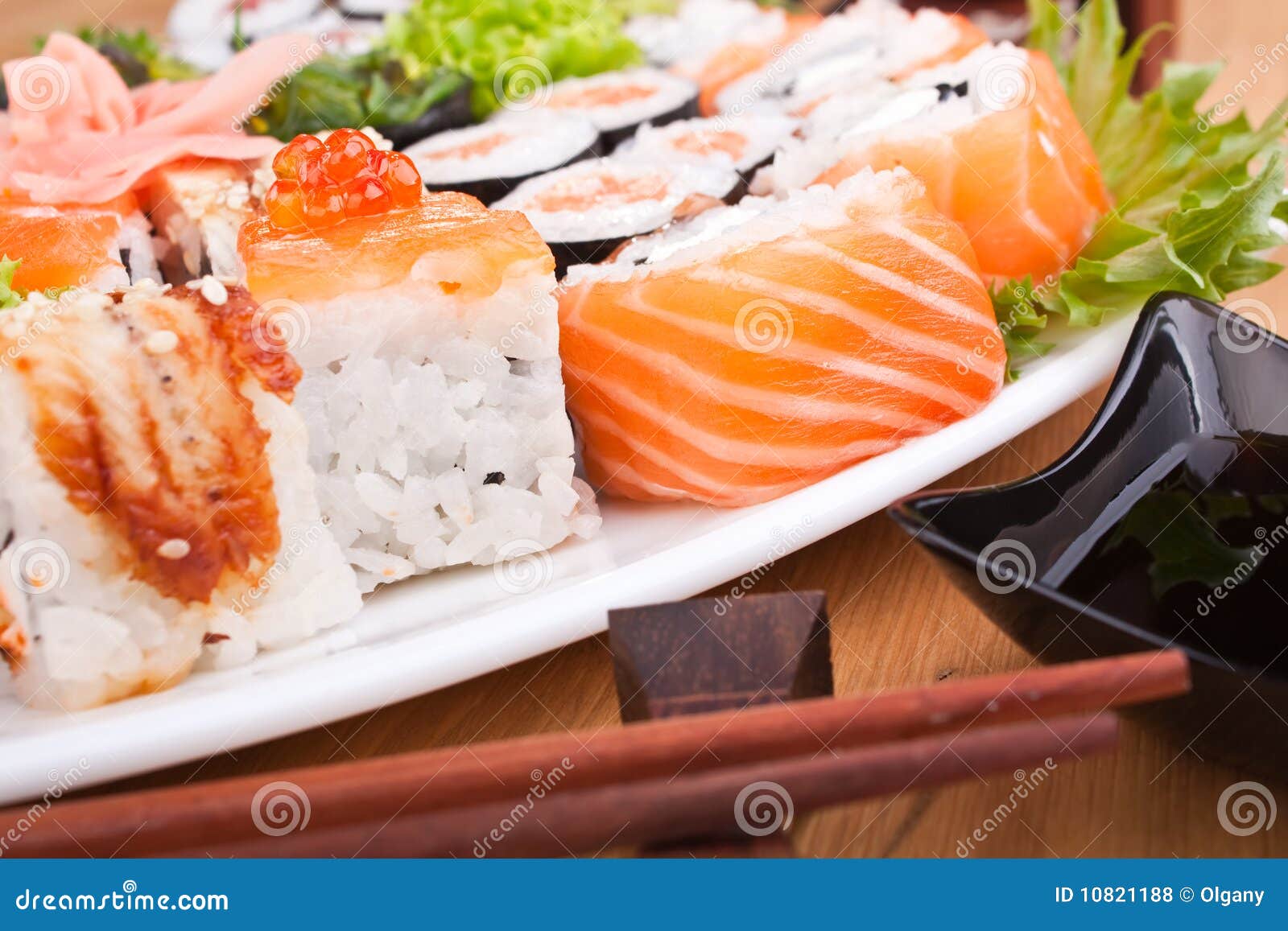 Big sushi set close-up stock photo. Image of healthy - 10821188