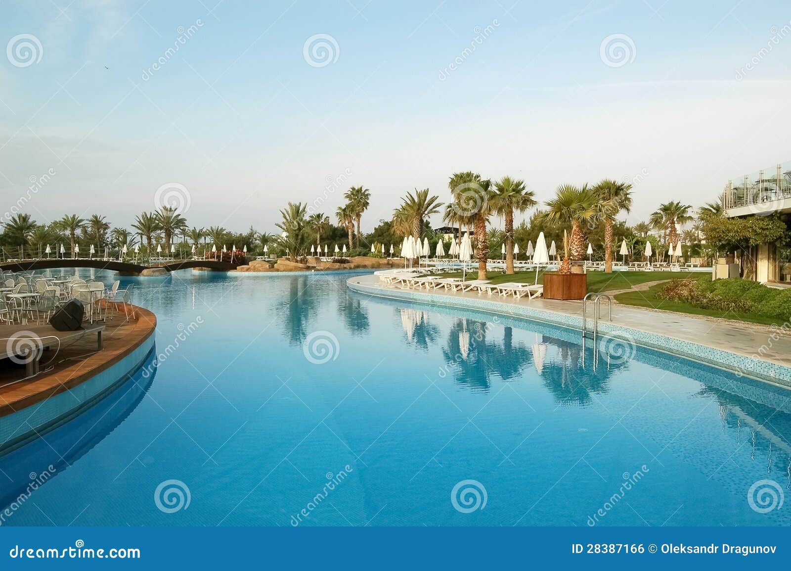 The big swimming pool. stock photo. Image of green, luxury - 28387166