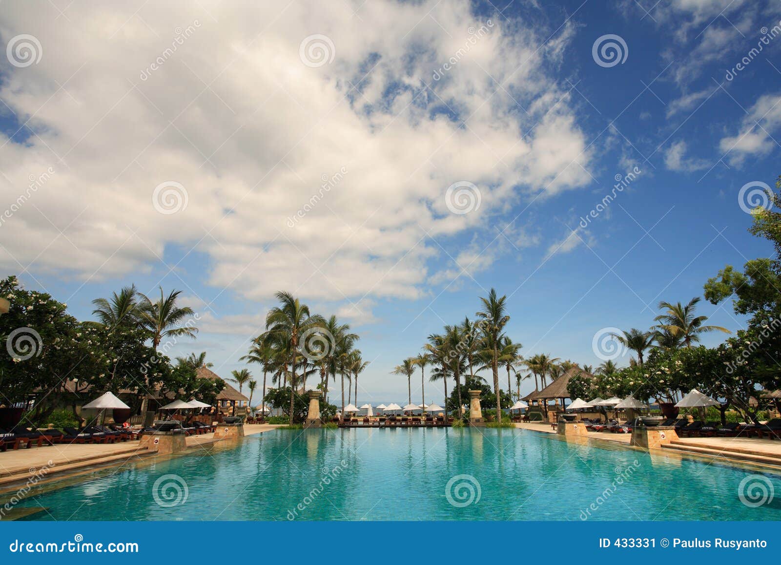 Big Swimming Pool stock image. Image of blue, island, expensive - 433331