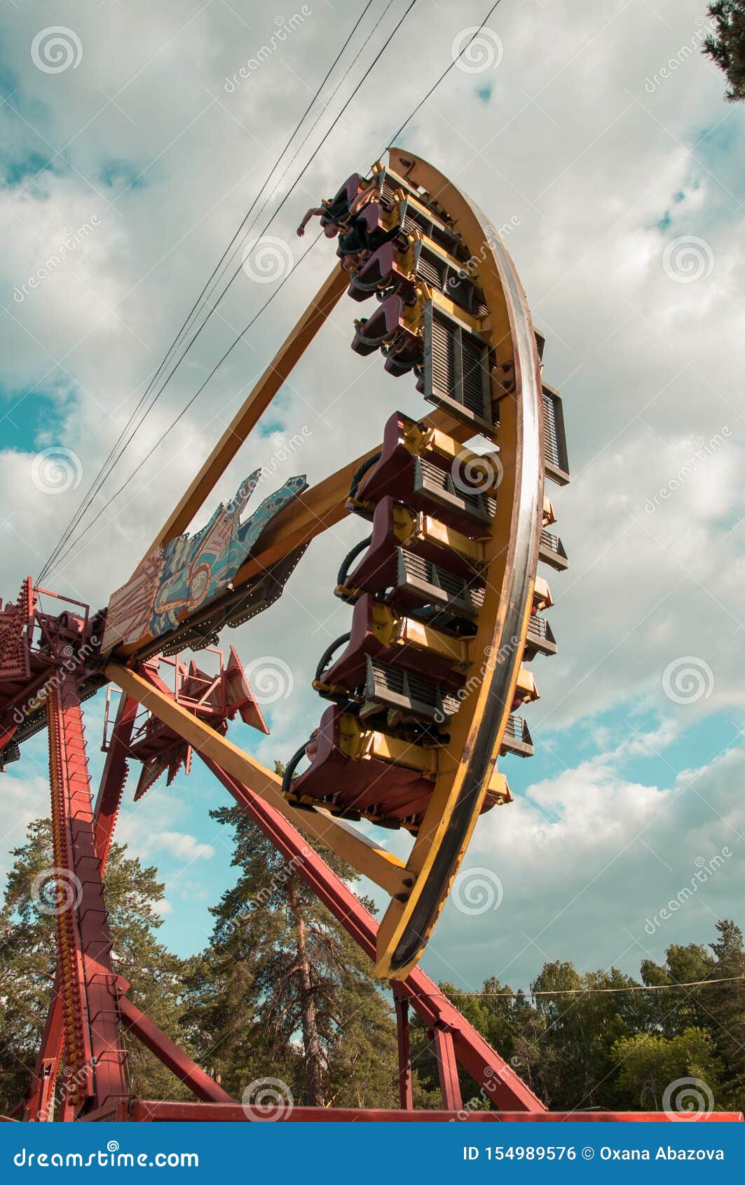 Big Swing in an Amusement Park Editorial Photo - Image of recreation ...
