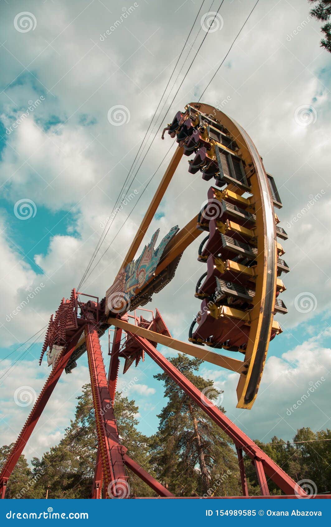 Big Swing in an Amusement Park Editorial Image - Image of adrenalin ...