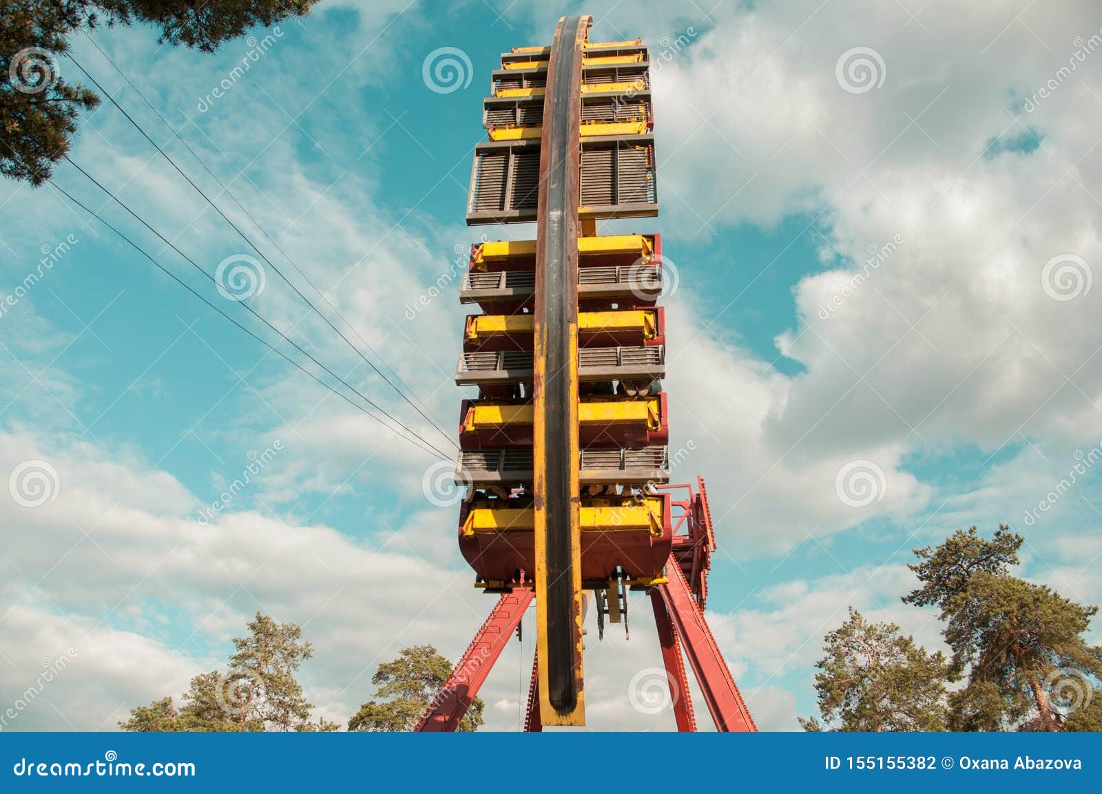 Big Swing in an Amusement Park Stock Photo - Image of leisure ...