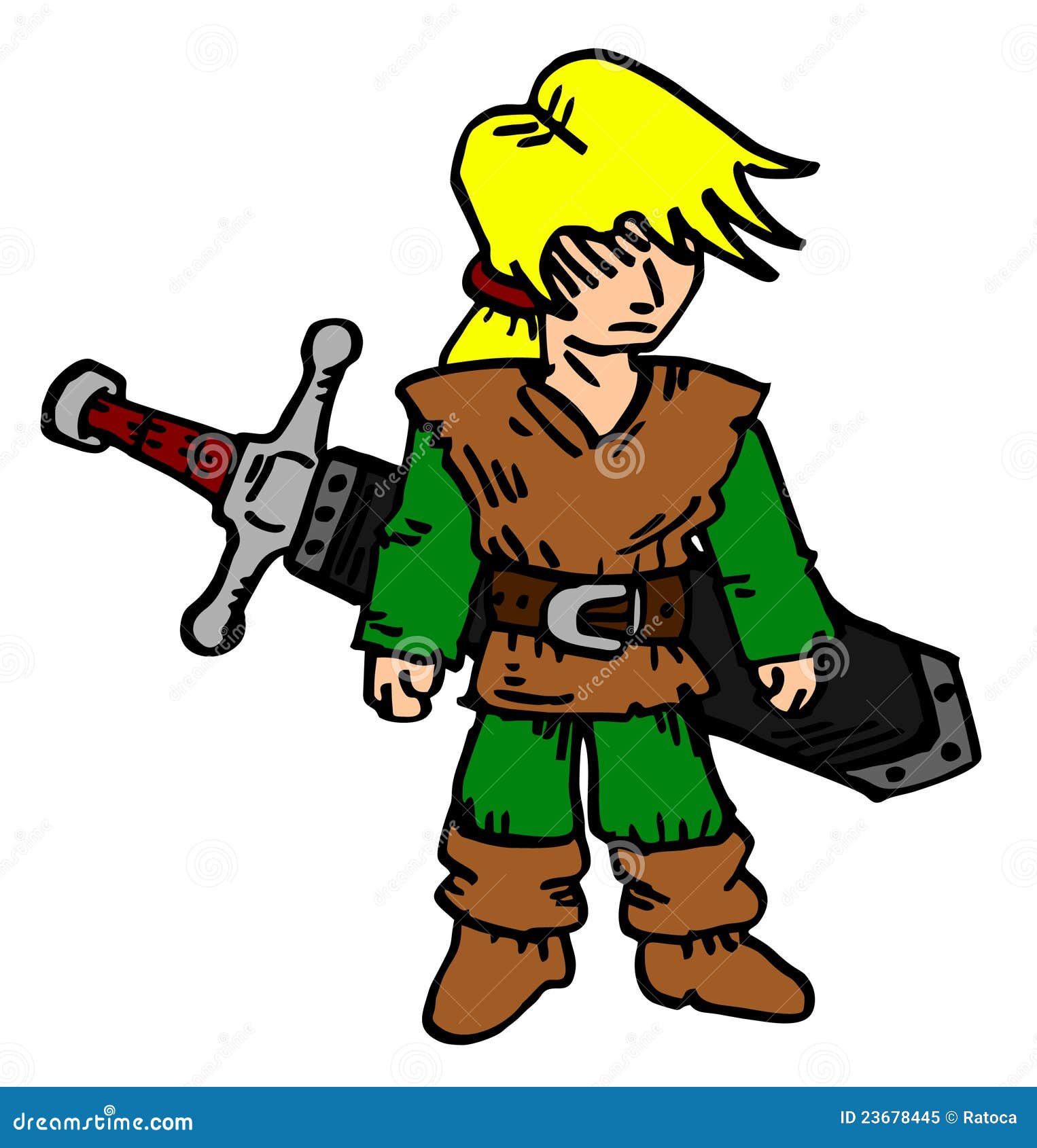 Big sword stock vector. Illustration of blond, vector - 23678445
