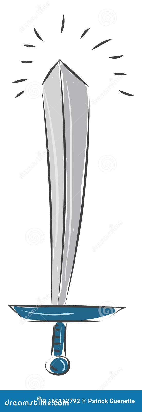 A Big Sword, Vector or Color Illustration Stock Vector - Illustration ...