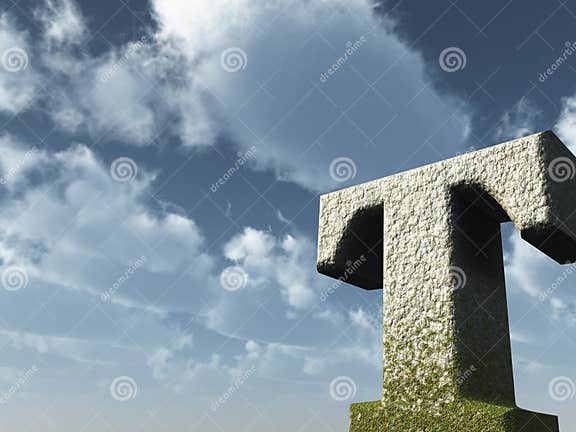 Big t stock illustration. Illustration of cloudy, font - 10678538