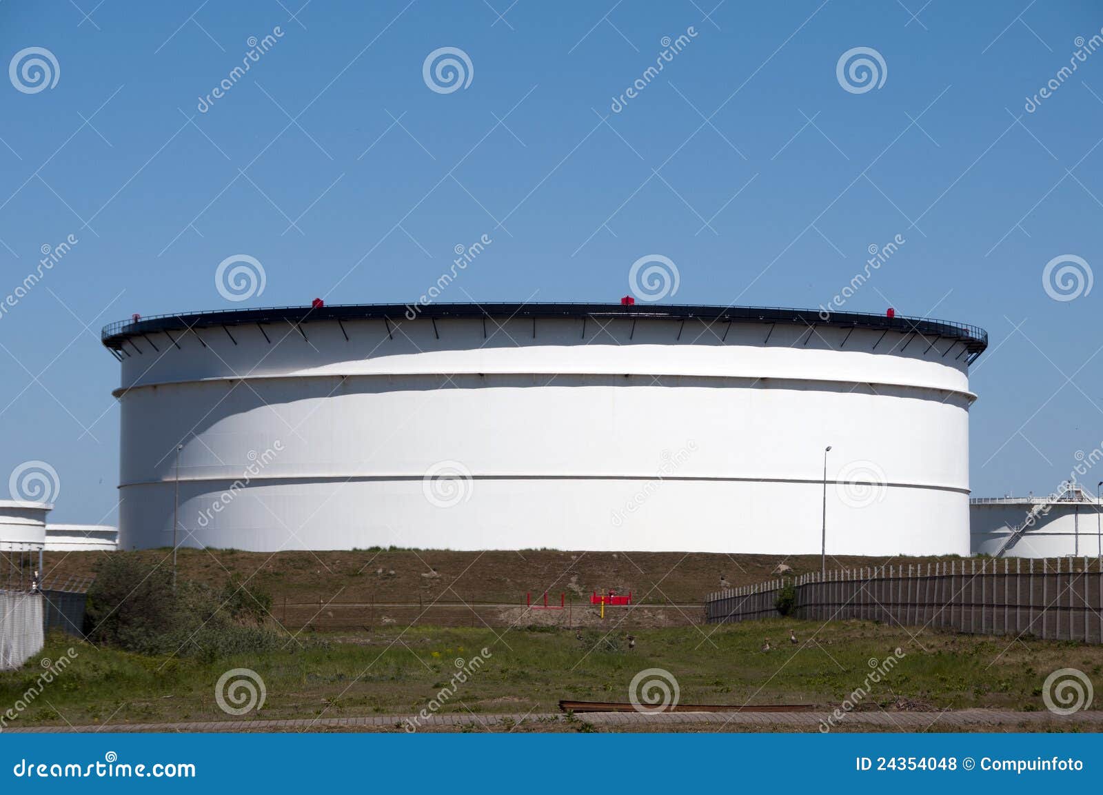 Big Tank in Europoort Harbour Stock Photo - Image of technology ...