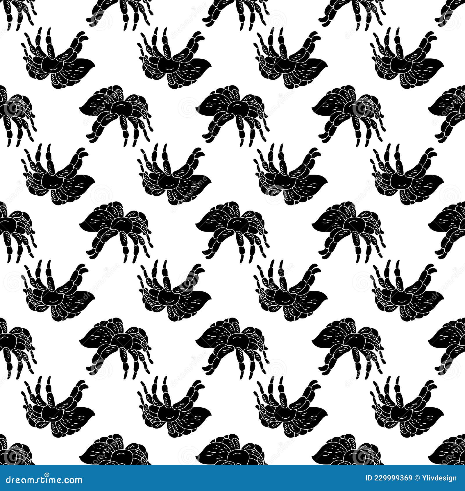 Big Tarantula Spider Pattern Seamless Vector Stock Vector ...