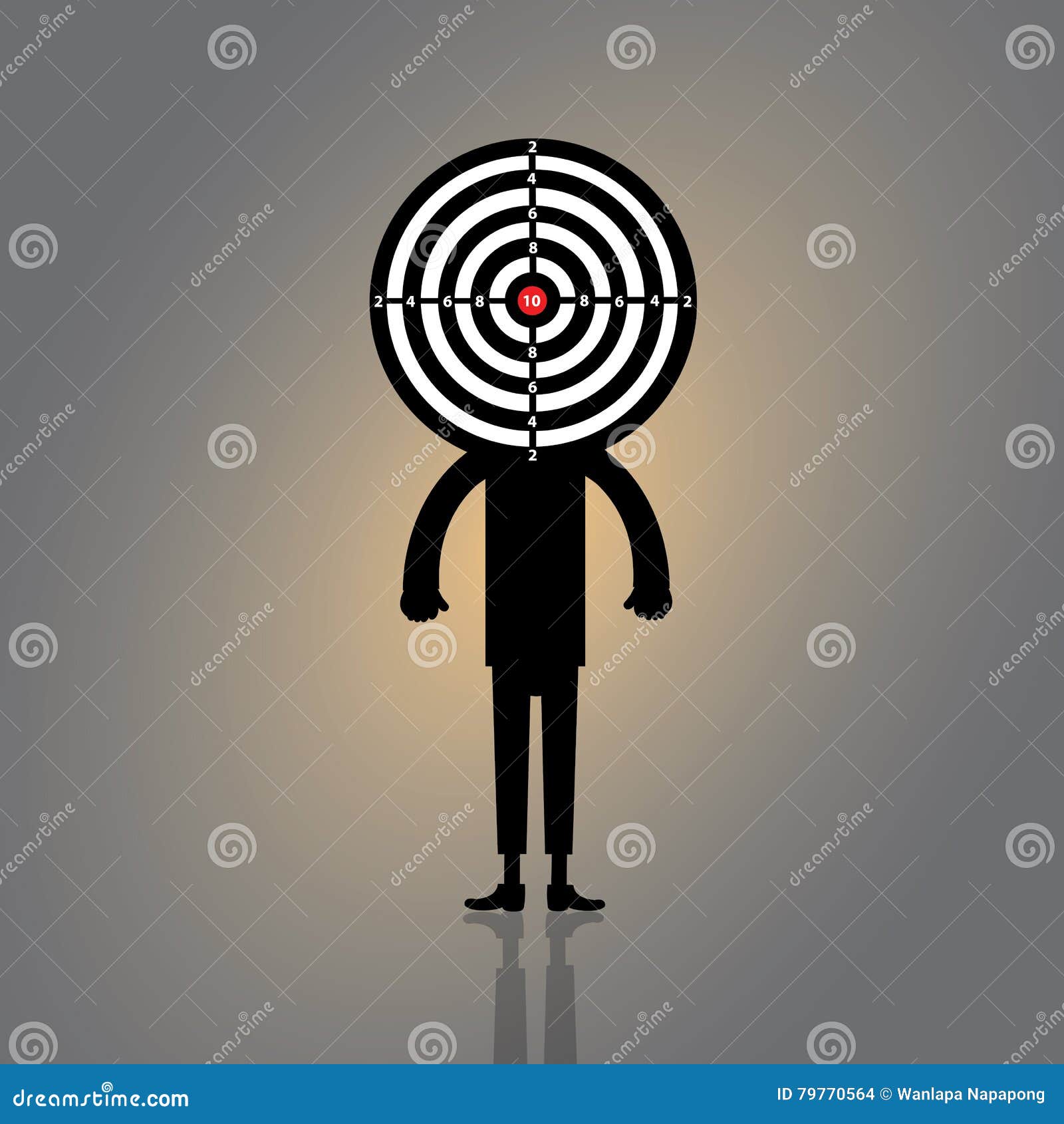 Big target man stock vector. Illustration of imagination - 79770564