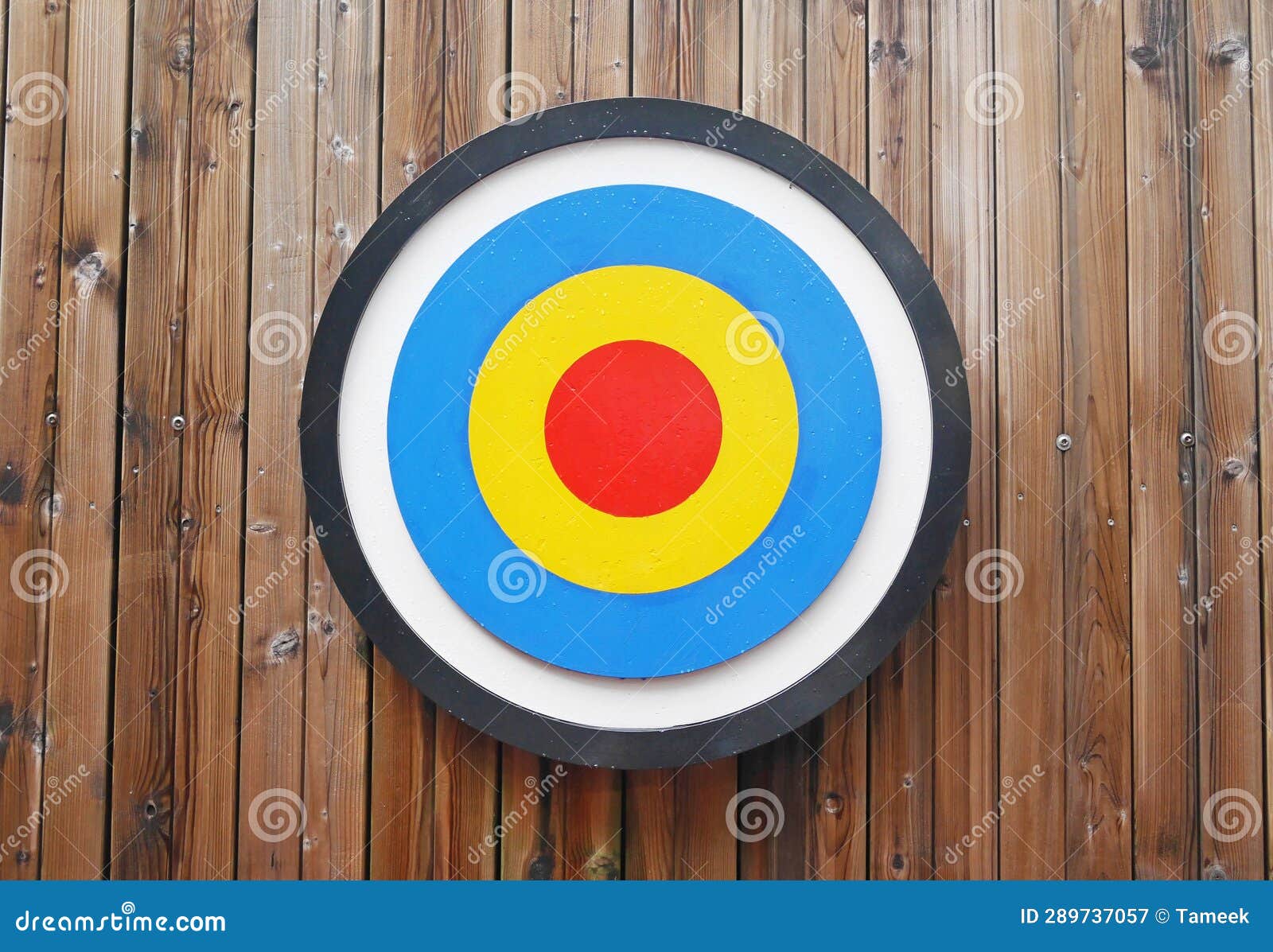 Big Target on the Wood Wall Stock Image - Image of game, target: 289737057