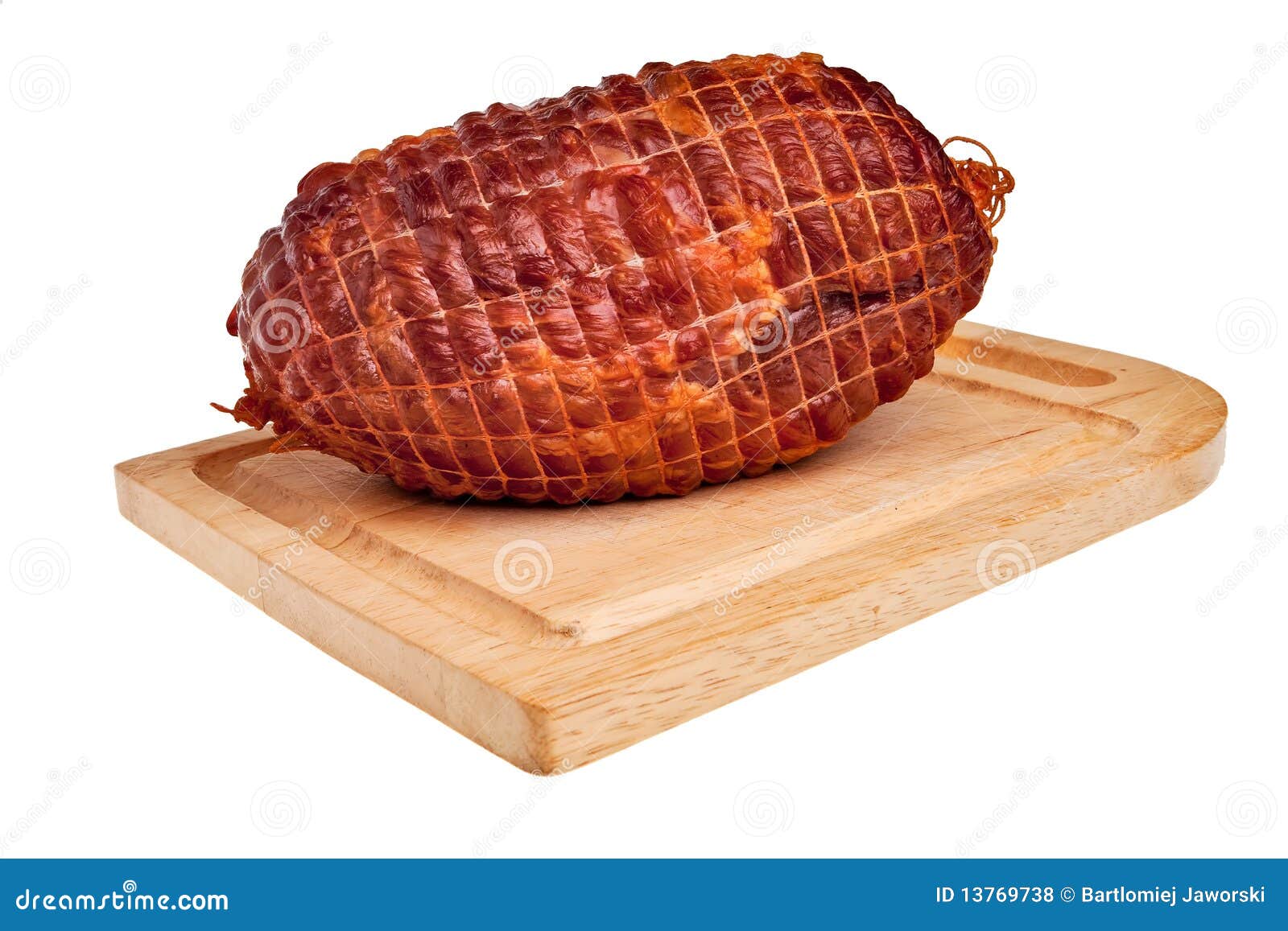 Big Tasty Smoked Ham. Royalty Free Stock Photos - Image: 13769738
