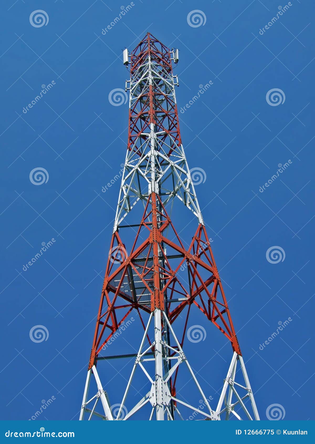 Big Telecommunication Tower Stock Image - Image of construction ...