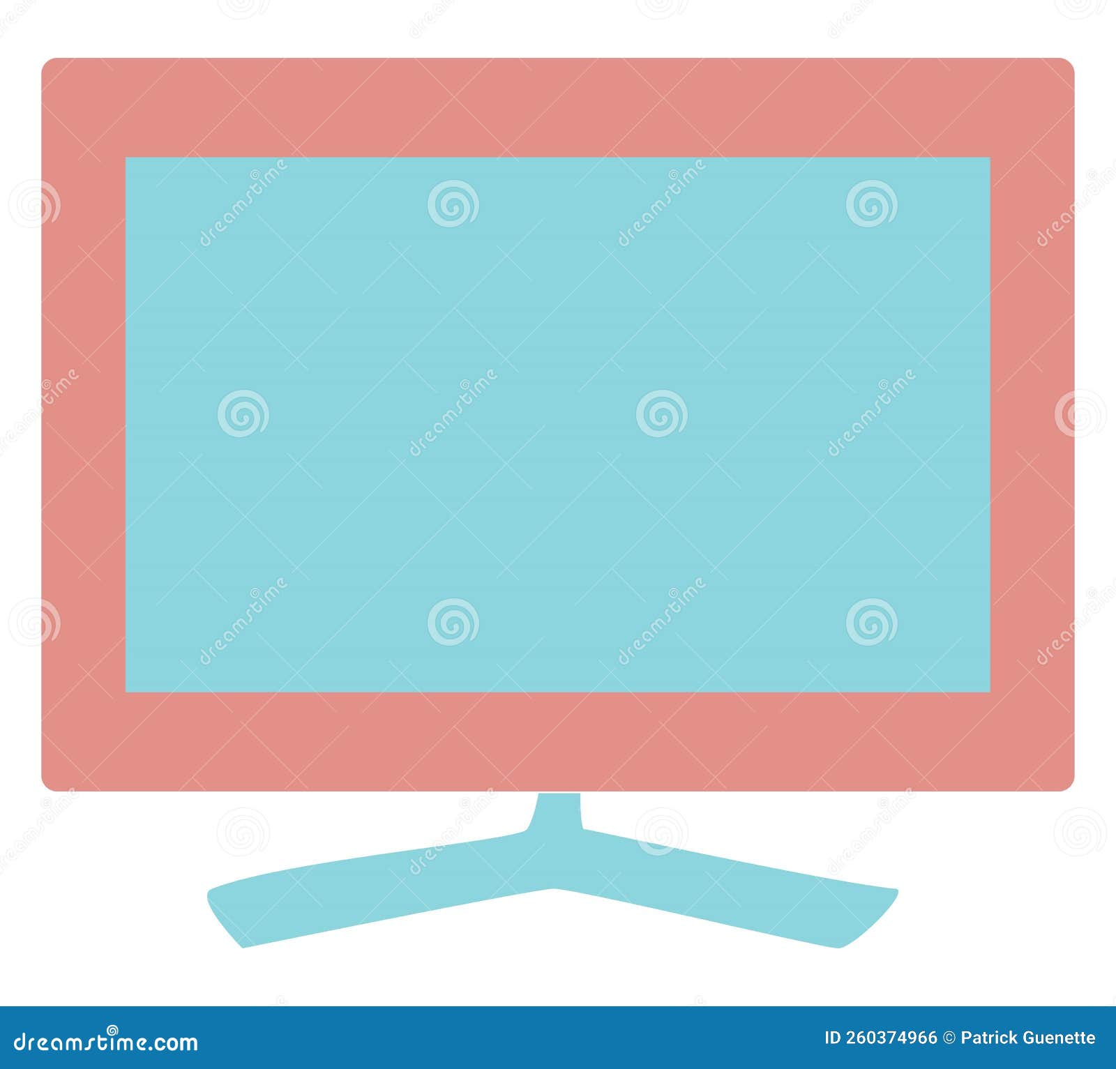 Big television, icon stock vector. Illustration of computer - 260374966