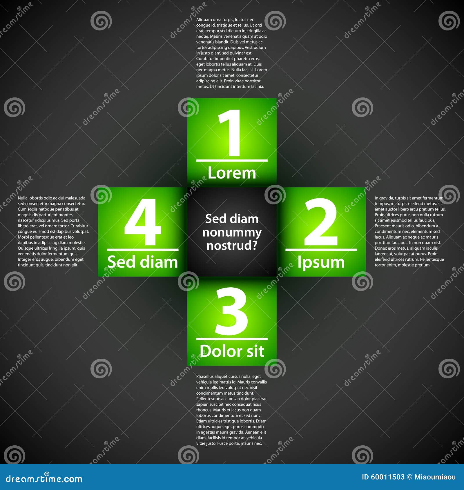 Big Template for Printed Media, Advertising or Web Design. Each Side ...