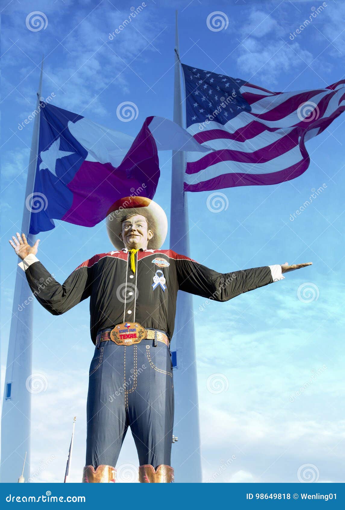 Big Tex and Flags, Texas State Fair Editorial Stock Photo - Image of ...