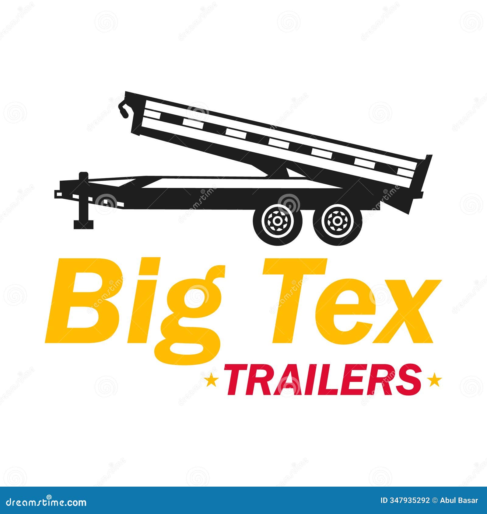 Big Tex Trailers Vector Design Isolated on a White Background, Big Tex ...