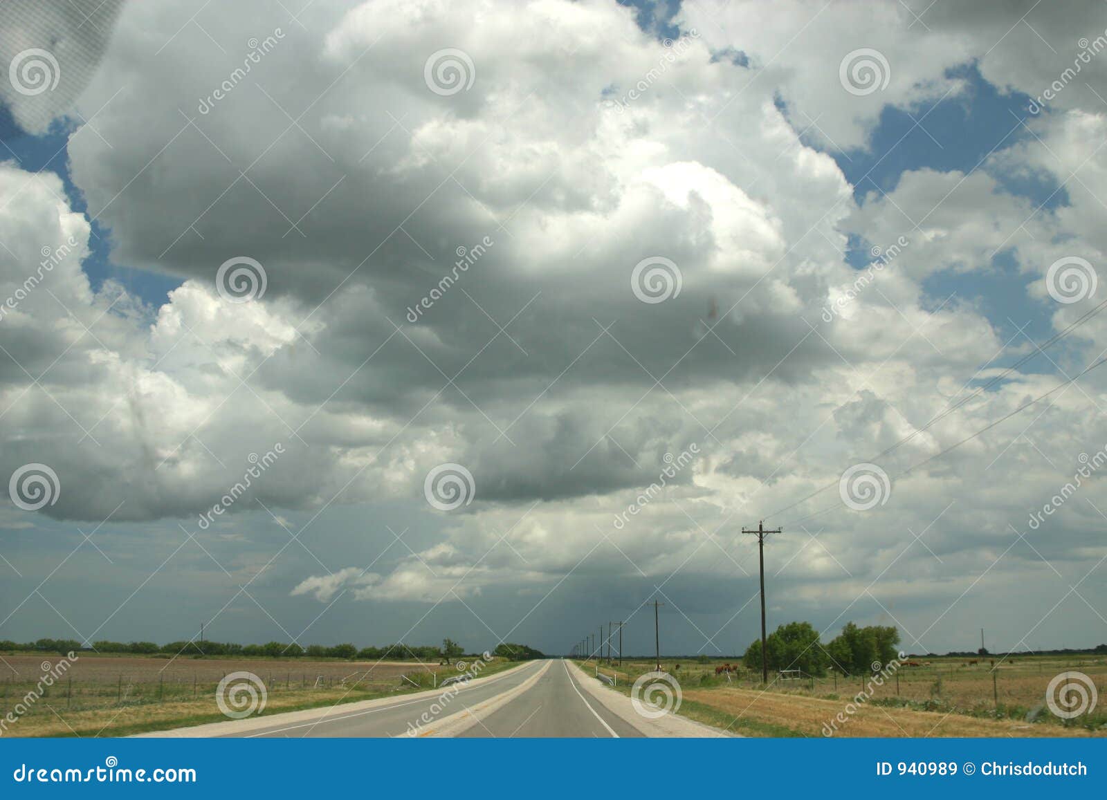 Big Texas sky stock image. Image of sunny, grassland, rural - 940989