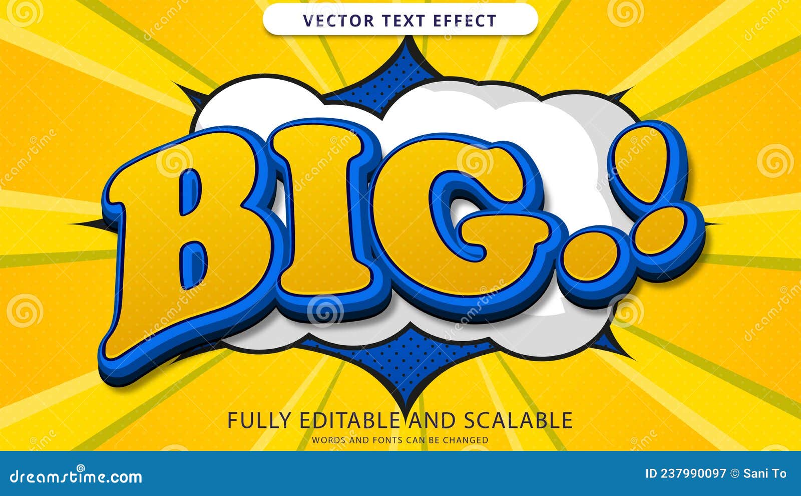 Big Text Effect Editable Eps File Stock Vector - Illustration of banner ...
