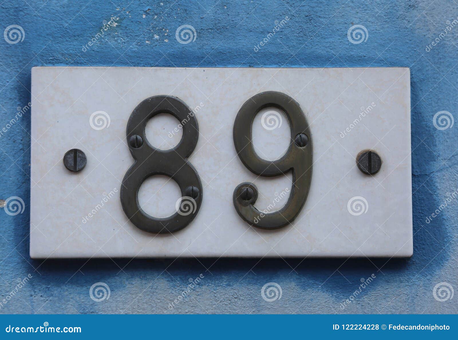 Big Text with Number 89 on the Wall Stock Photo - Image of poster ...