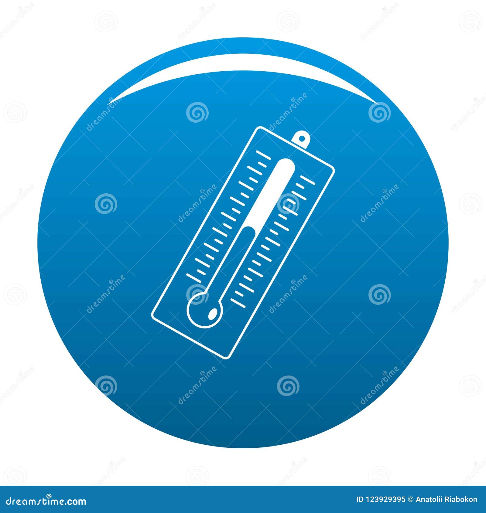 Big thermometer icon blue stock illustration. Illustration of meter ...