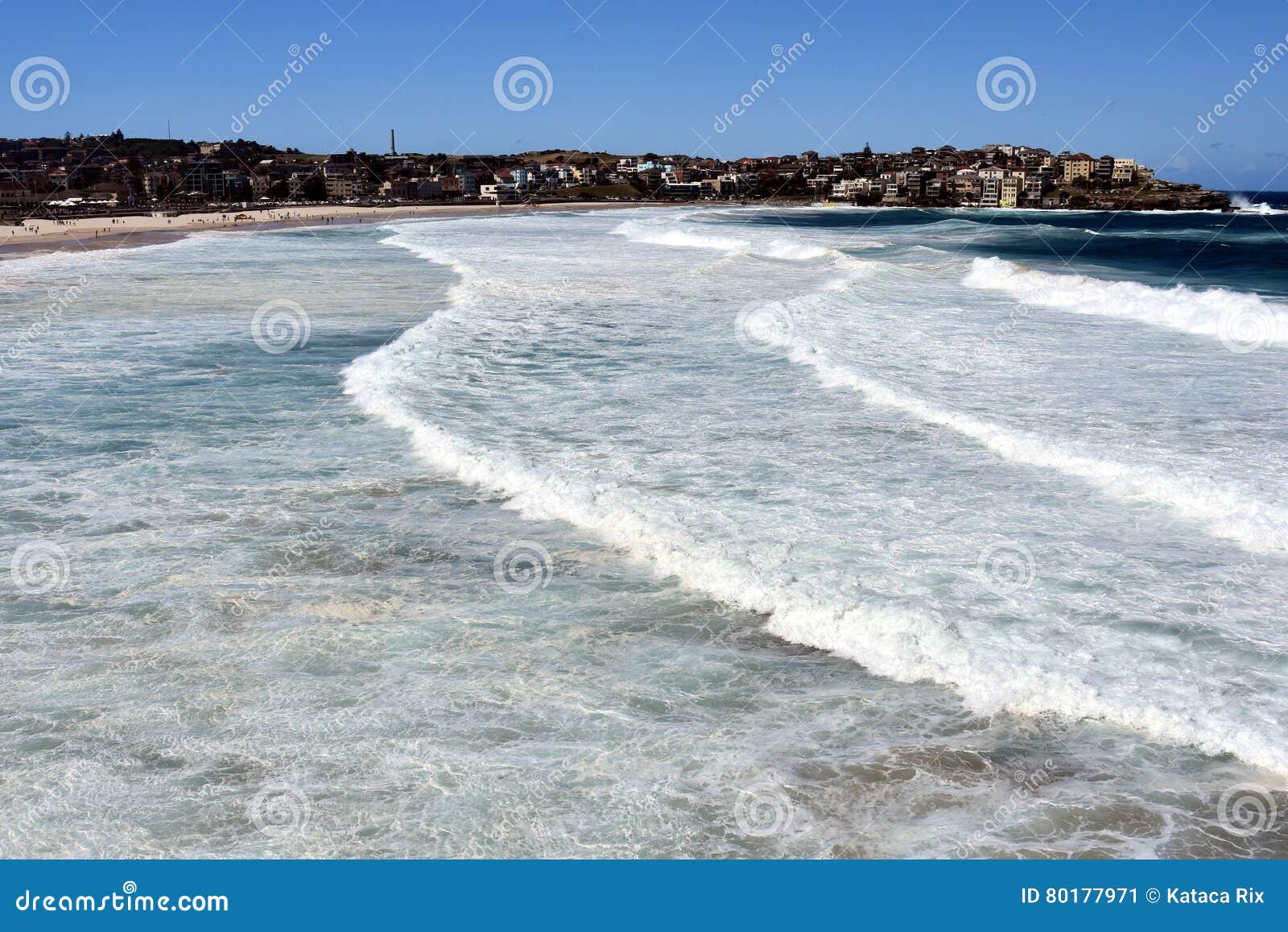 Big Tide at Bondi Beach after a Big Storm Stock Image - Image of ocean ...