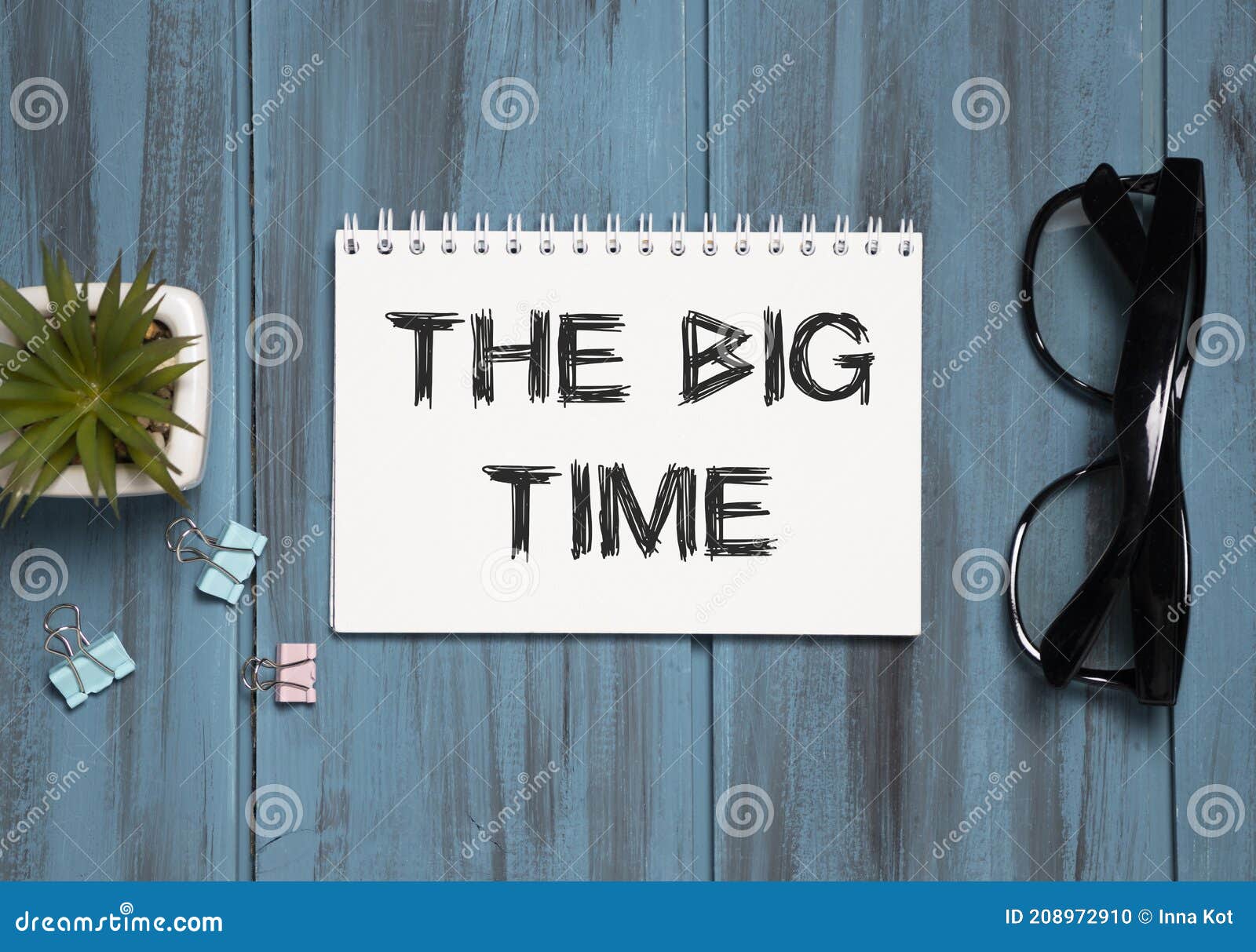 The Big Time Text on a White Stickers. Chart or Mechanism Stock Photo ...