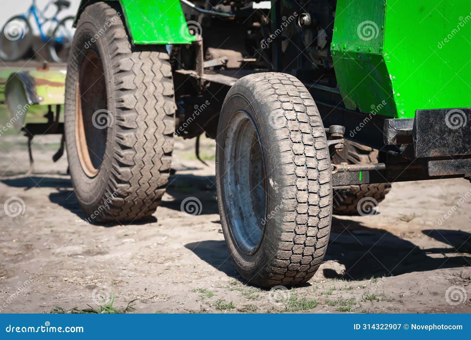Big Tires Close Up. Tractor Wheels. Selective Focus Stock Image - Image ...