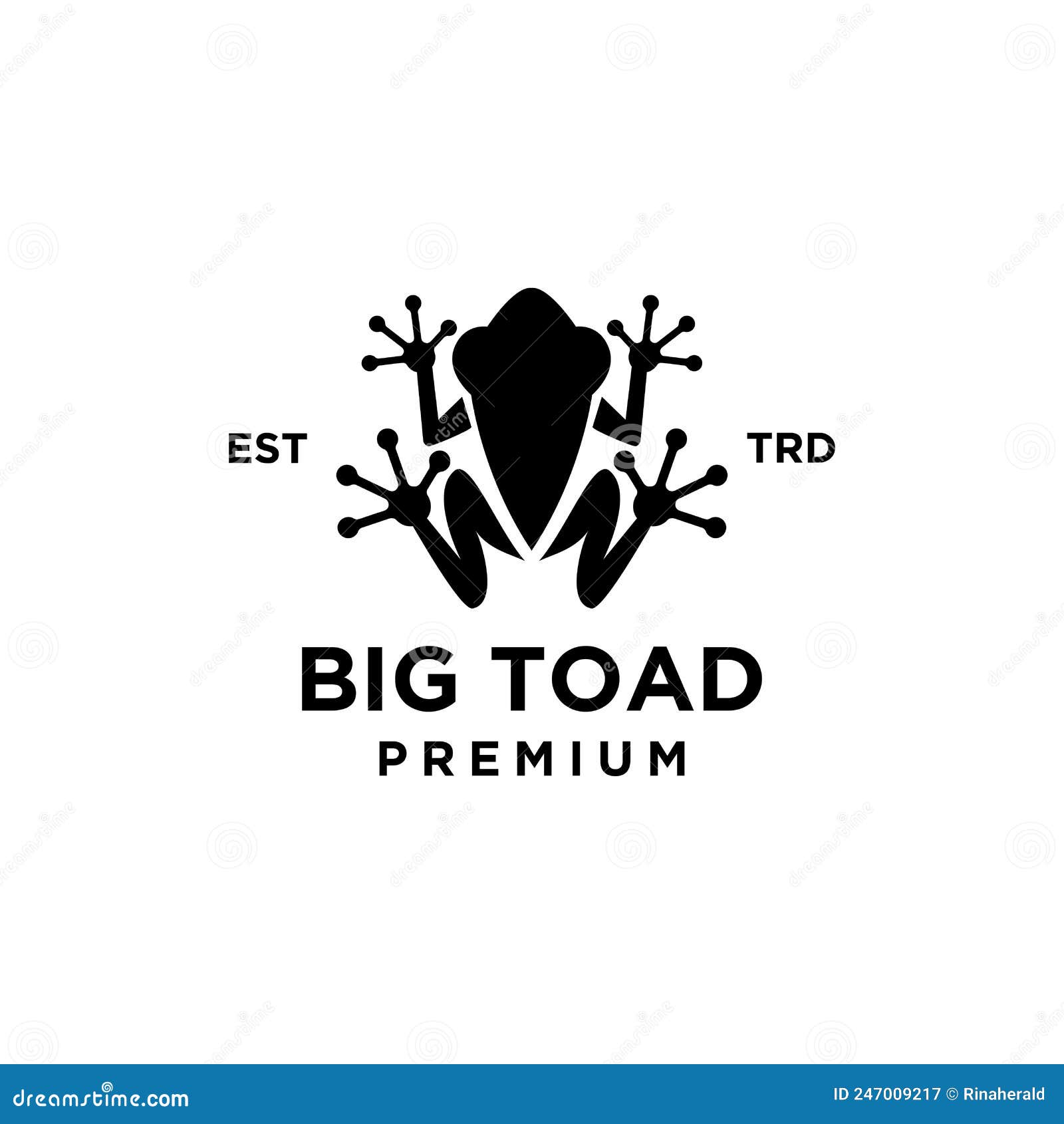 Big Toad Vector Logo Design Stock Illustration - Illustration of logo ...