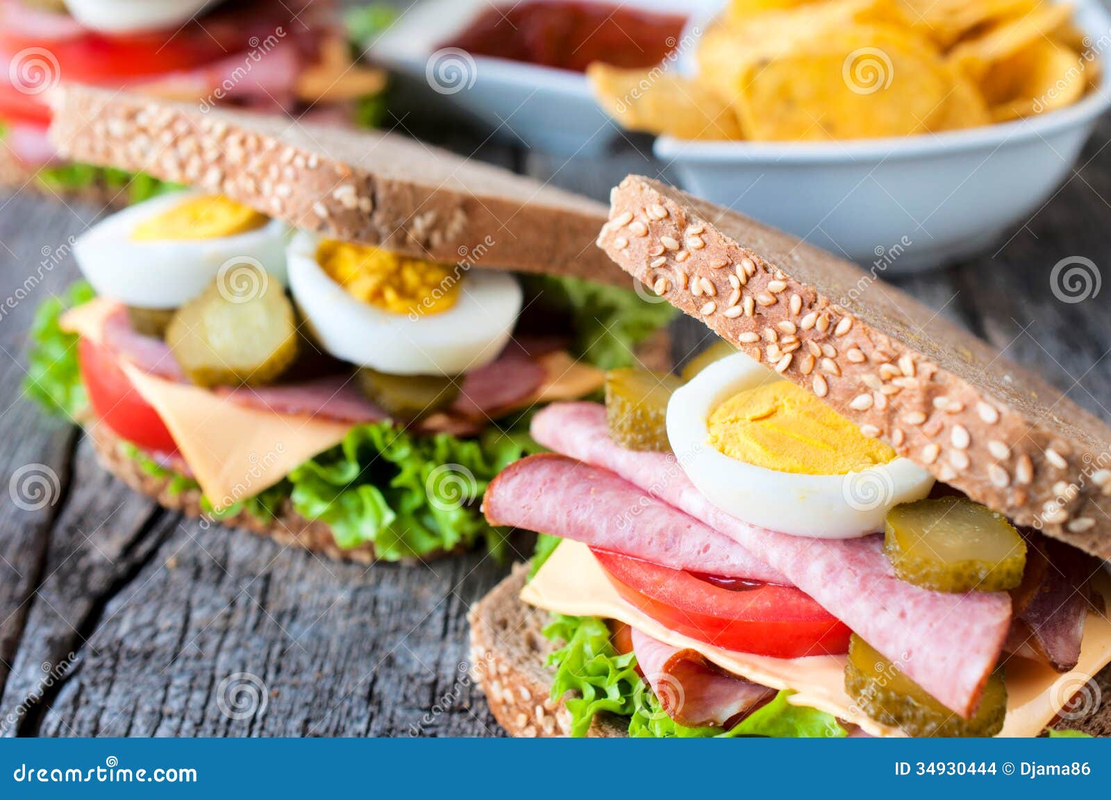 Big toast sandwich stock photo. Image of cuisine, cheese - 34930444