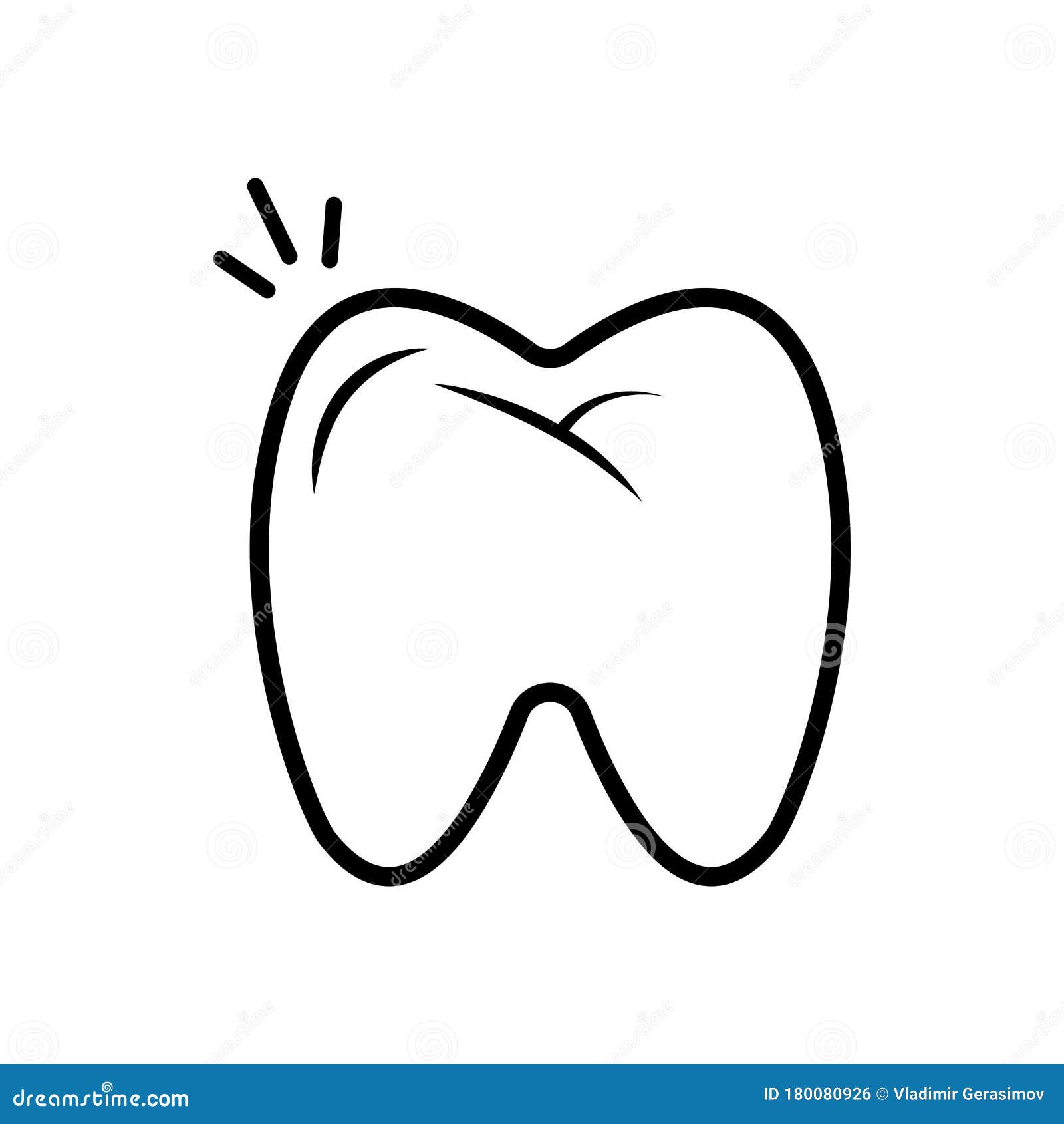 Big Tooth Icon. Vector Illustration Molar Tooth Stock Illustration ...
