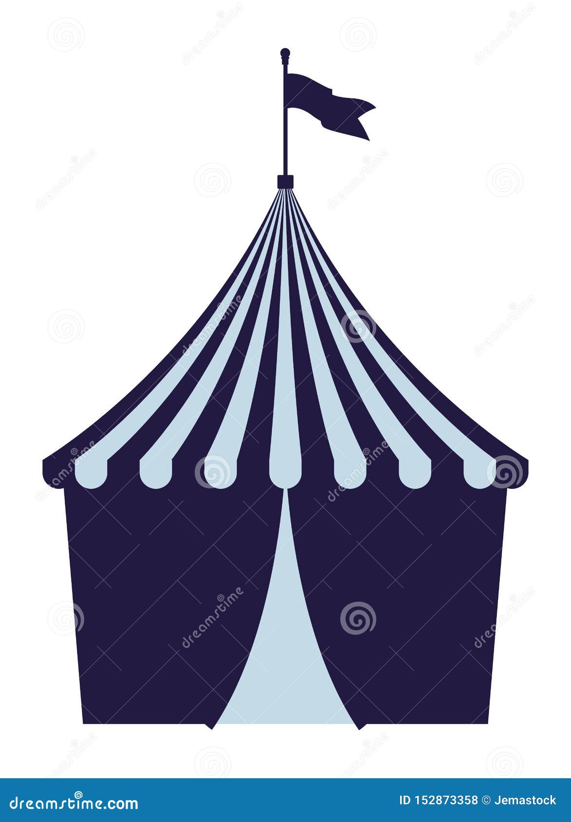 Big top circus with flag stock vector. Illustration of amusement ...