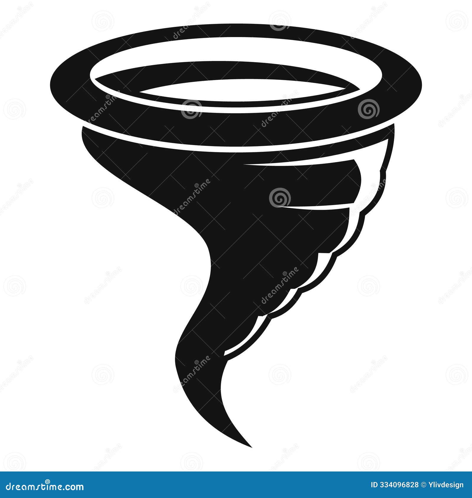 Big Tornado Rotating and Touching the Ground Stock Vector ...